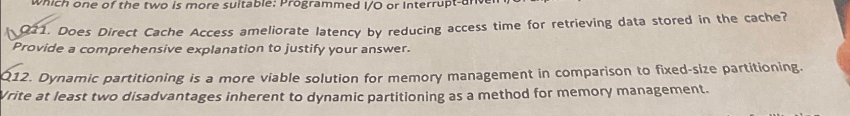 Solved Does Direct Cache Access ameliorate latency by | Chegg.com