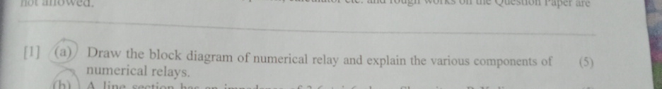 Solved Draw the block diagram of numerical relay and explain | Chegg.com