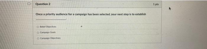 Solved Question 2 1 pts Once a priority audience for a | Chegg.com