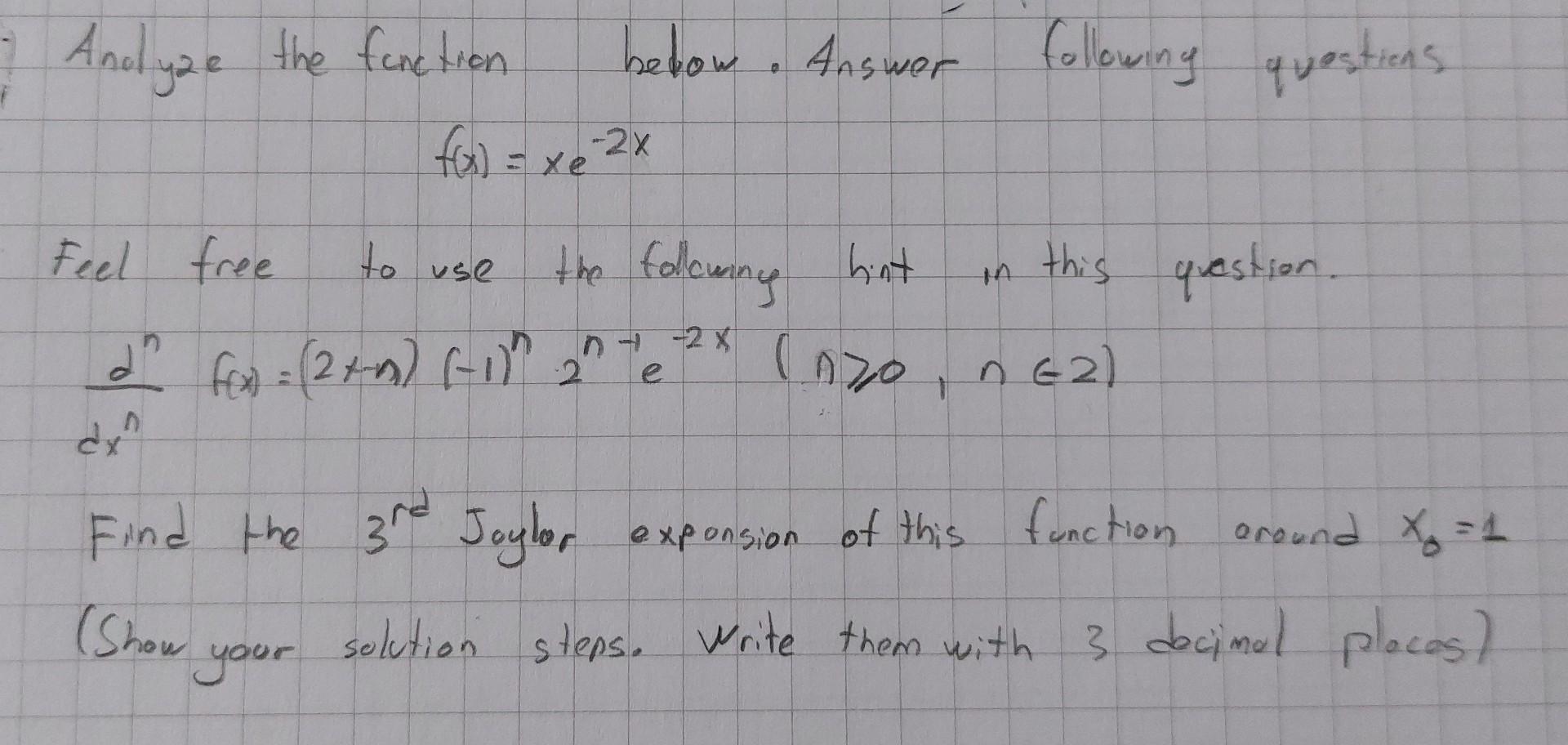 Solved Andyze The Function Below Answer Following Questions 