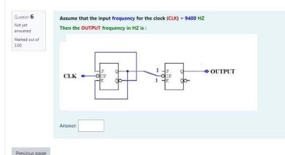 Solved Assume that the input frequency for the clock (CLK) | Chegg.com