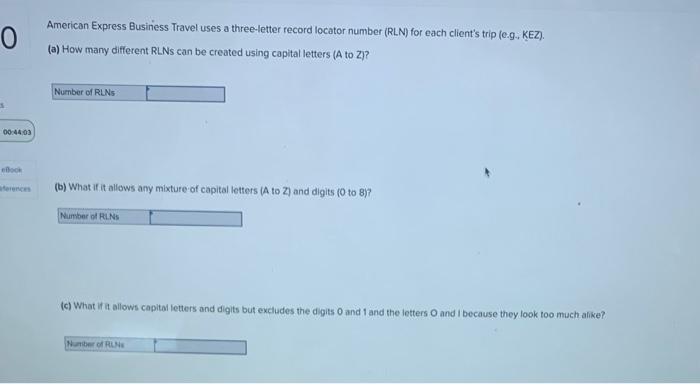 Solved American Express Business Travel uses a three-letter | Chegg.com