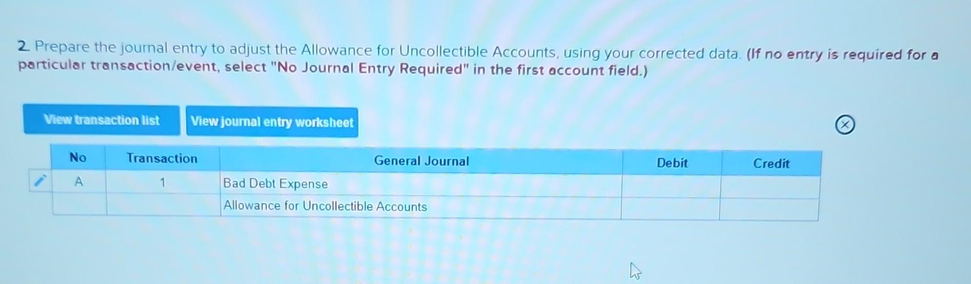 Solved year end. Allowance for Uncollectible Accounts ,400 | Chegg.com