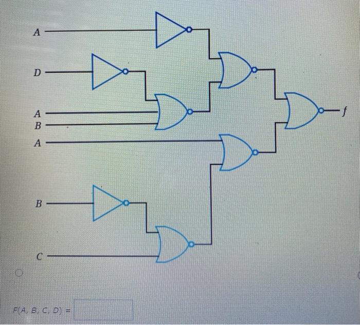 Solved Consider the collowing three-level NOR circuit. B В C | Chegg.com