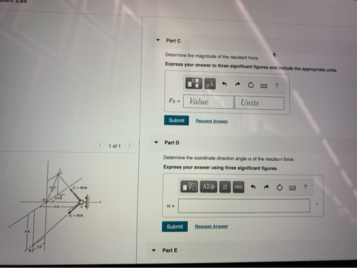 Solved Part A Express F, in Cartesian vector form. Figure 1) | Chegg.com
