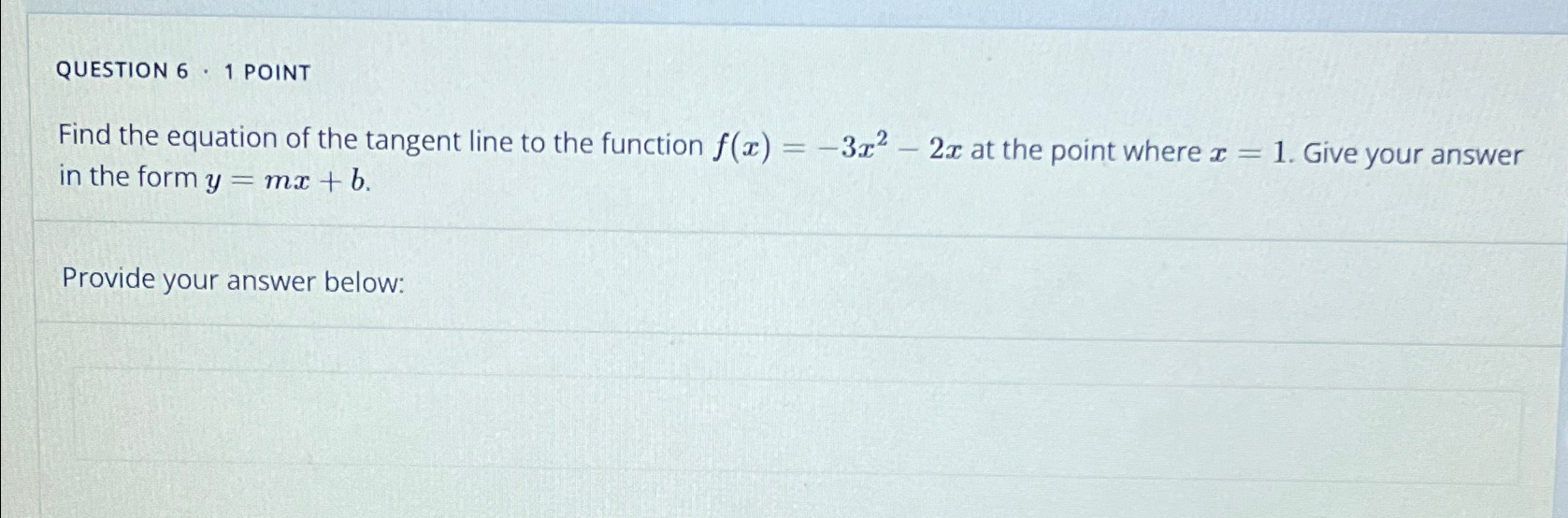 Solved QUESTION 6*1 ﻿POINTFind the equation of the tangent | Chegg.com