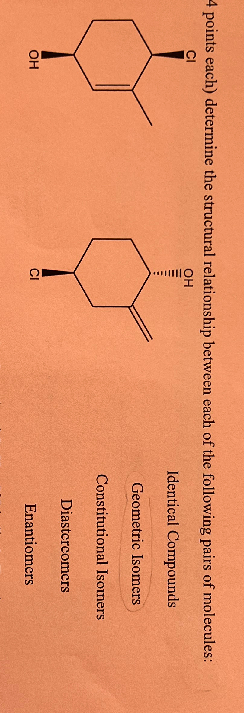 Solved 4 ﻿points each) ﻿determine the structural | Chegg.com