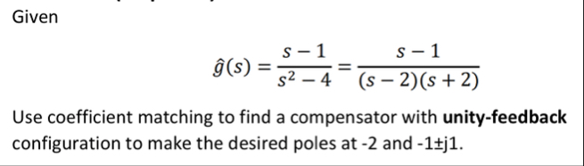 Solved Givenhat(g)(s)=s-1s2-4=s-1(s-2)(s 2)Use coefficient | Chegg.com