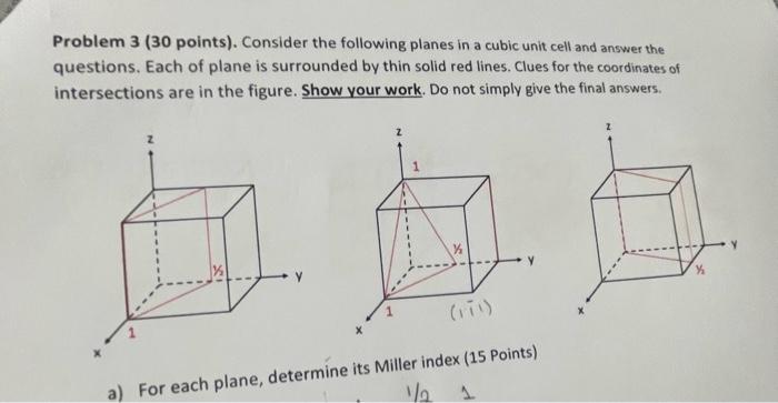 Solved Problem 3 ( 30 points). Consider the following planes | Chegg.com