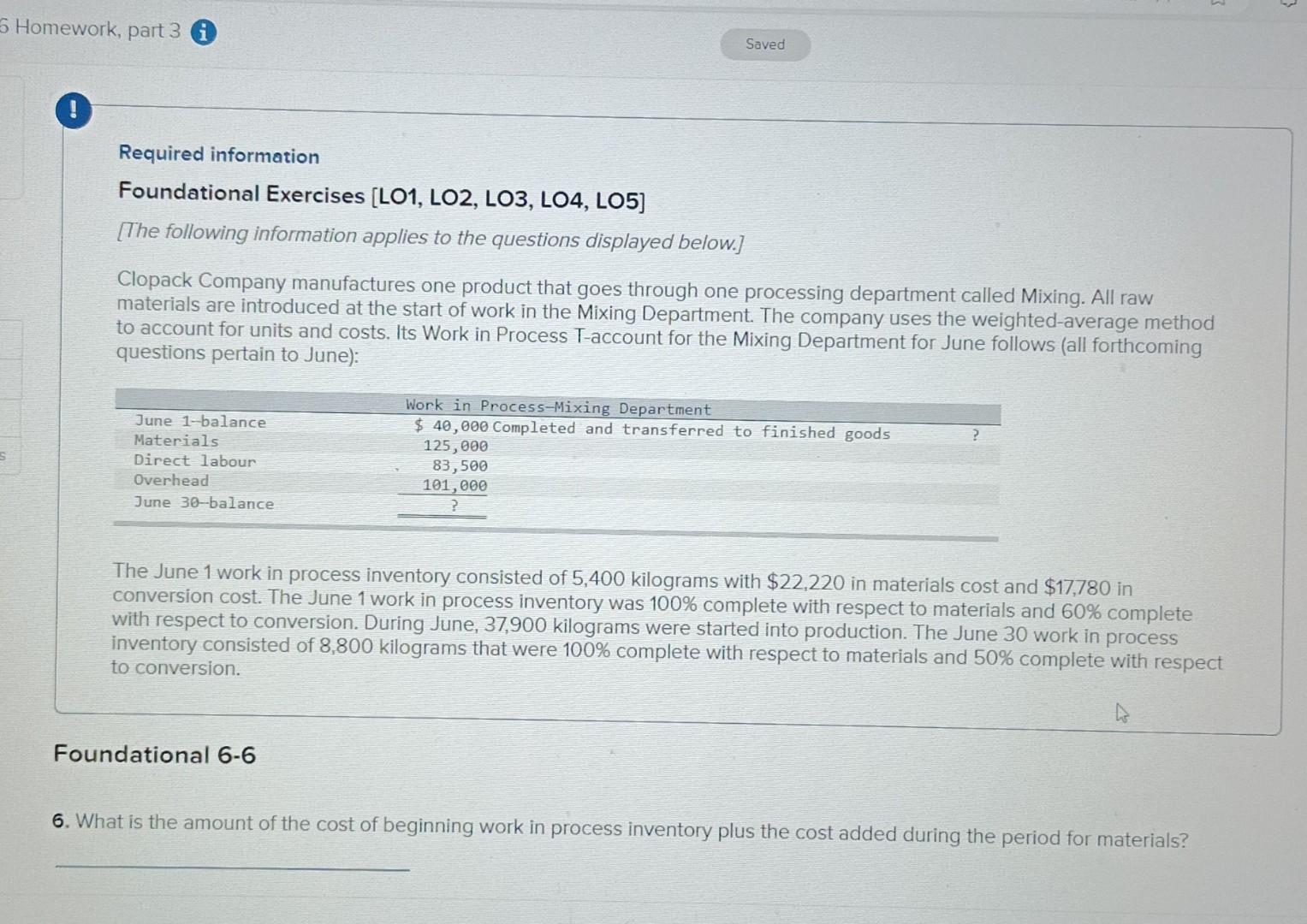 Solved Required information Foundational Exercises [LO1, | Chegg.com