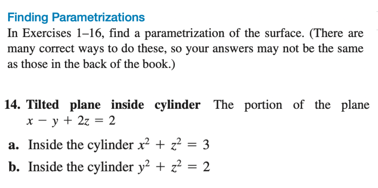 Solved Finding ParametrizationsIn Exercises 1-16, ﻿find a | Chegg.com