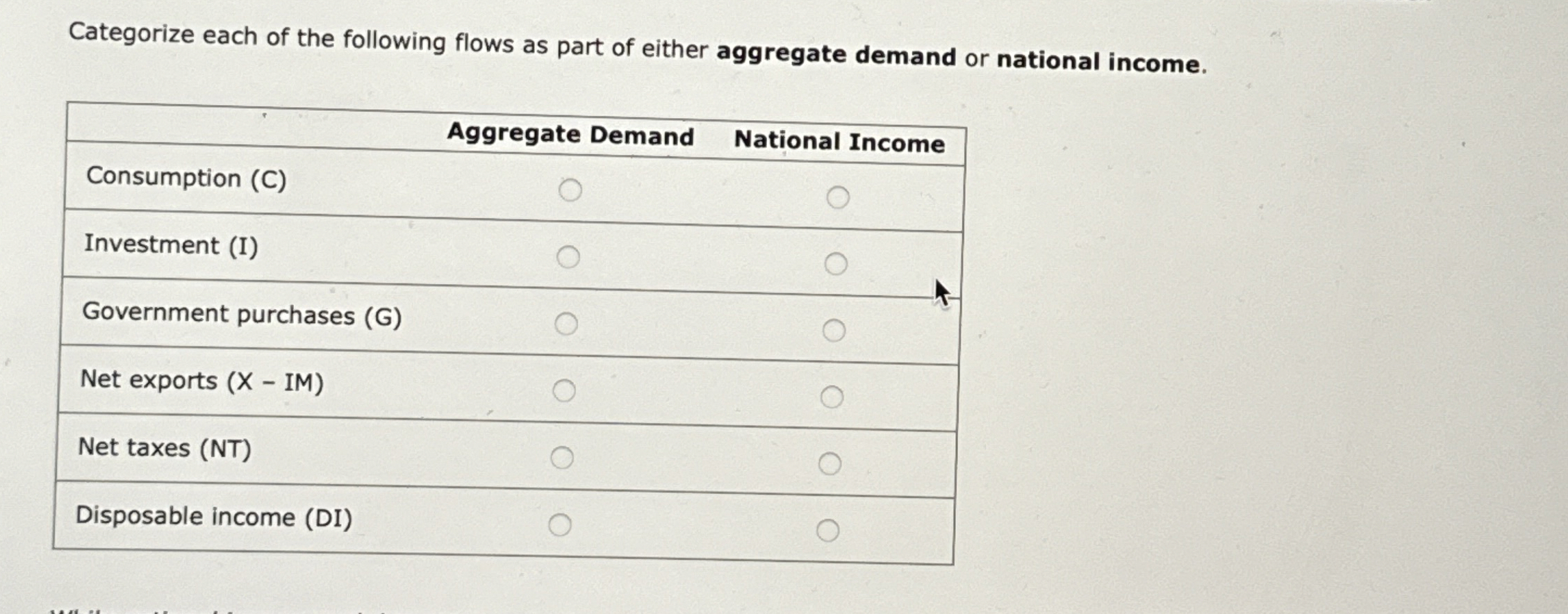 Solved Categorize each of the following flows as part of | Chegg.com