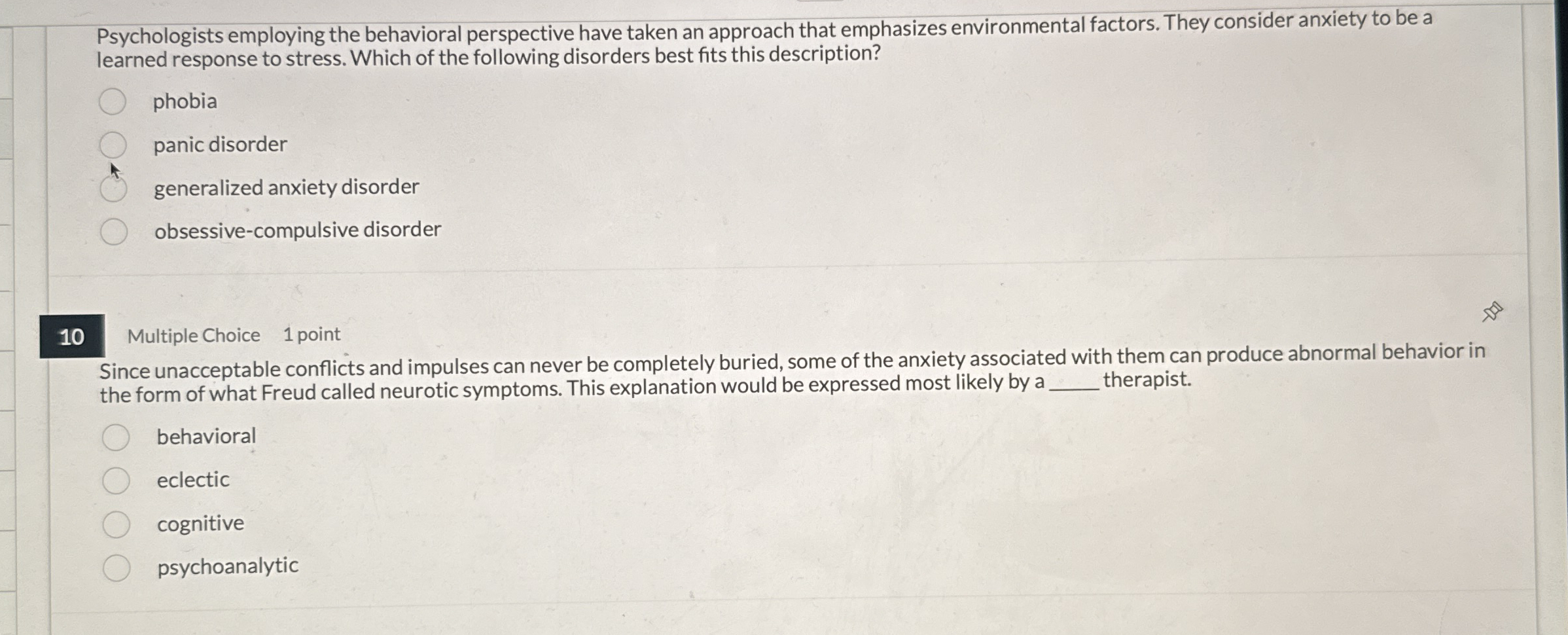 Solved Psychologists employing the behavioral perspective | Chegg.com