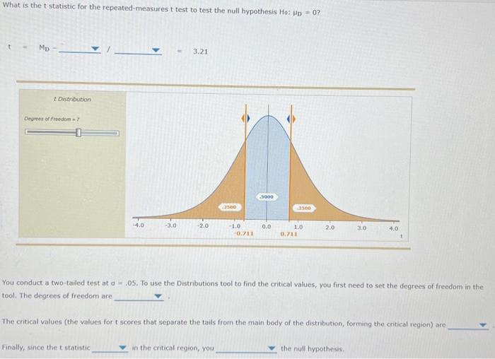 Solved The mean difference score is MD=1.2= For a | Chegg.com