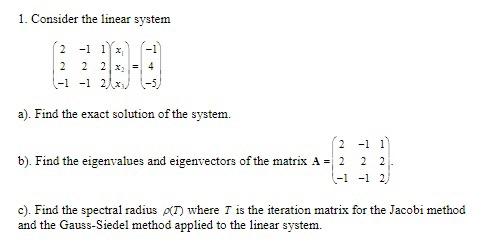 Solved Please write out Matlab codes for both Jacobi and | Chegg.com