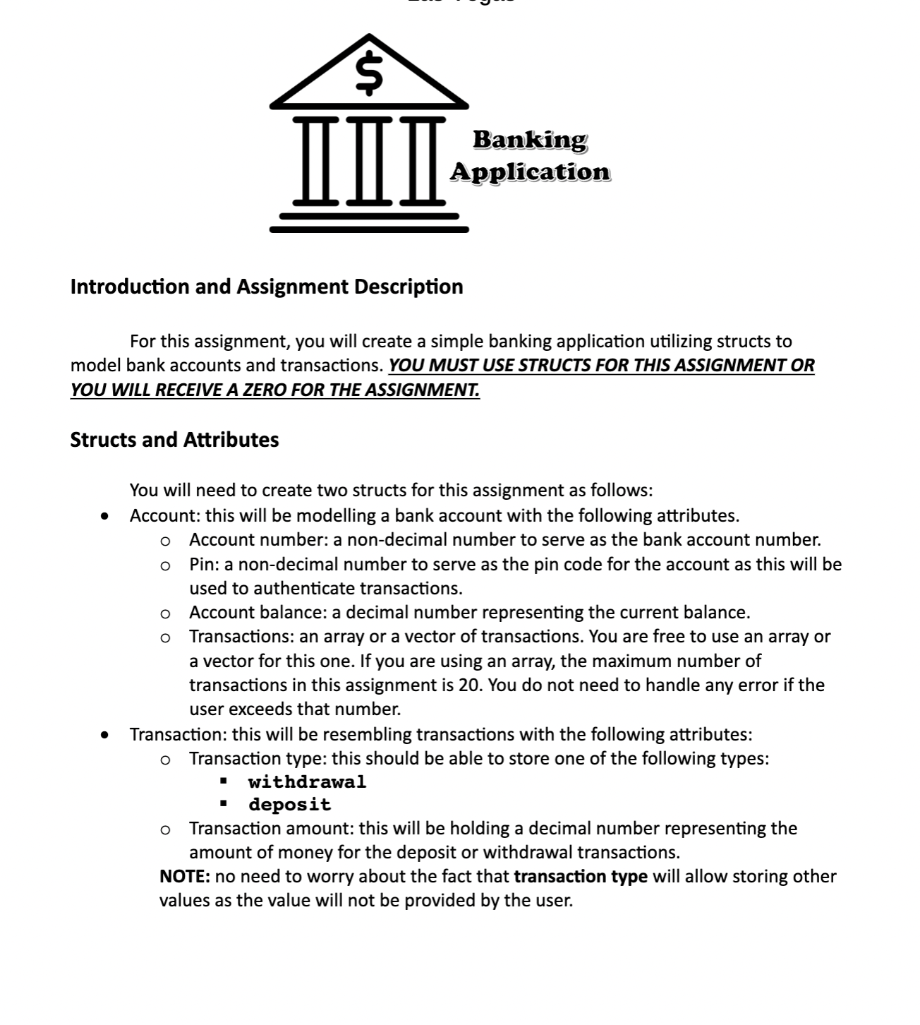 Solved Introduction and Assignment DescriptionFor this | Chegg.com