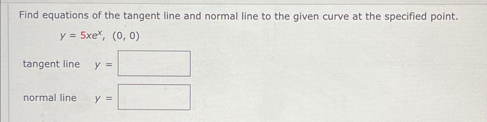 Solved Find equations of the tangent line and normal line to | Chegg.com