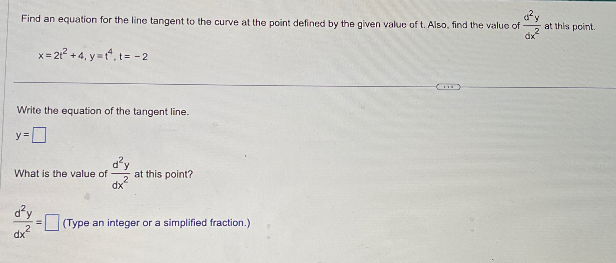 Solved Find an equation for the line tangent to the curve at | Chegg.com