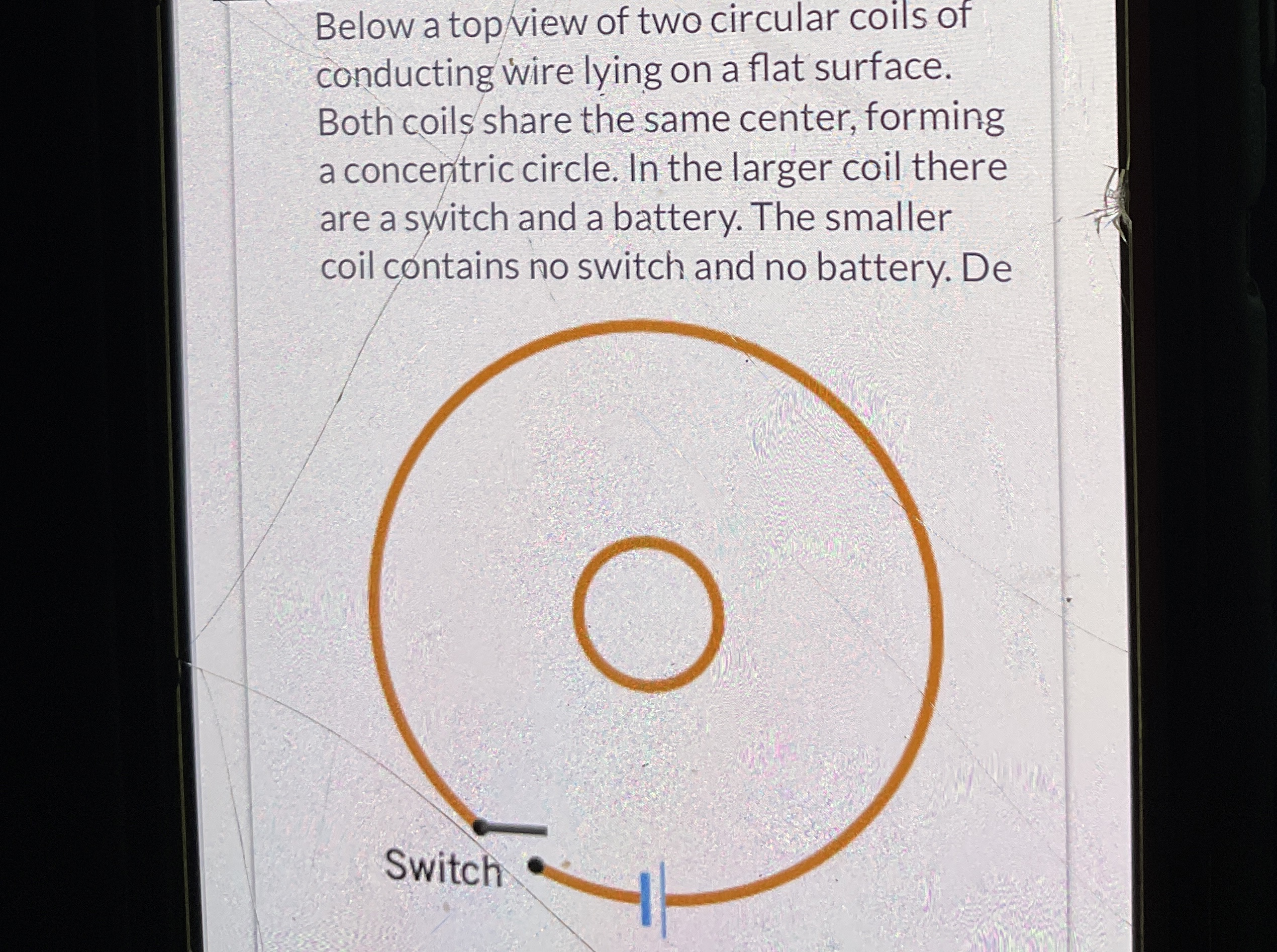 Solved Below a top view of two circular coils of conducting | Chegg.com