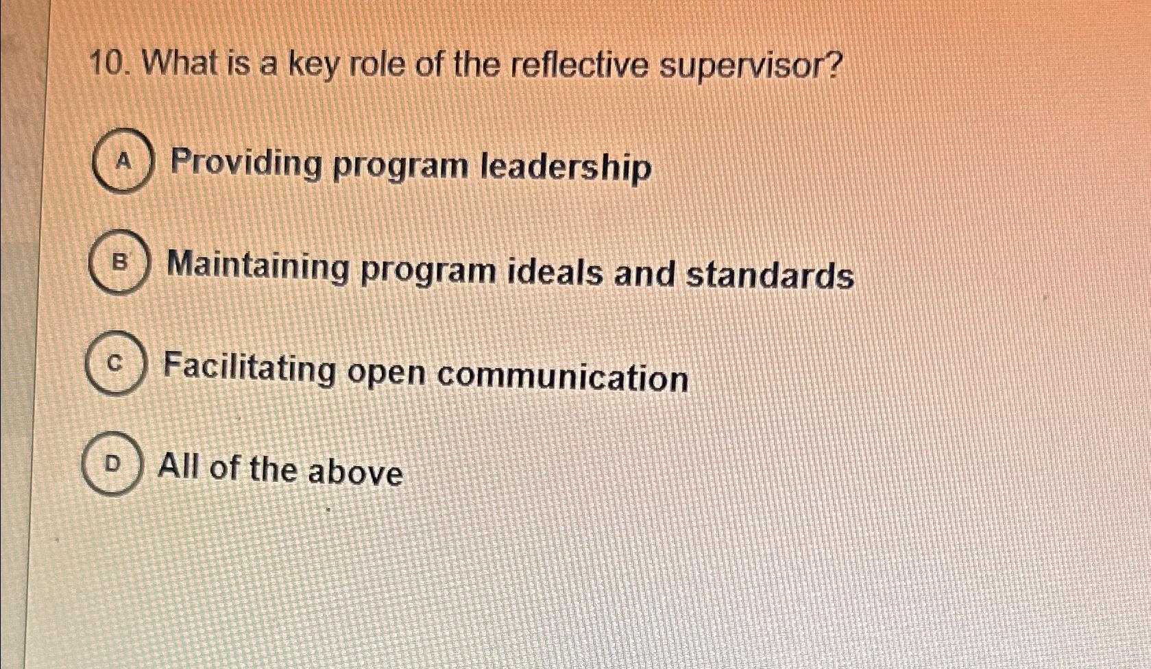 Solved What is a key role of the reflective | Chegg.com