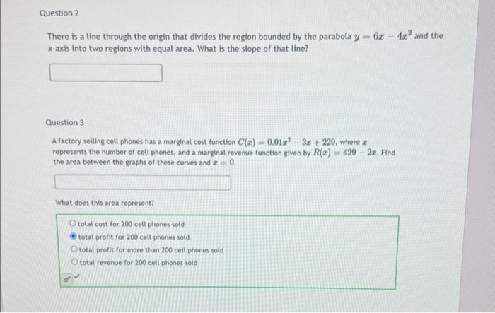 Solved There is a line through the origin that divides the | Chegg.com