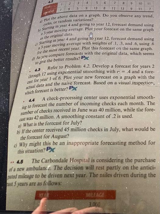 Solved a) plot the above data on a graph. Do you observe any | Chegg.com