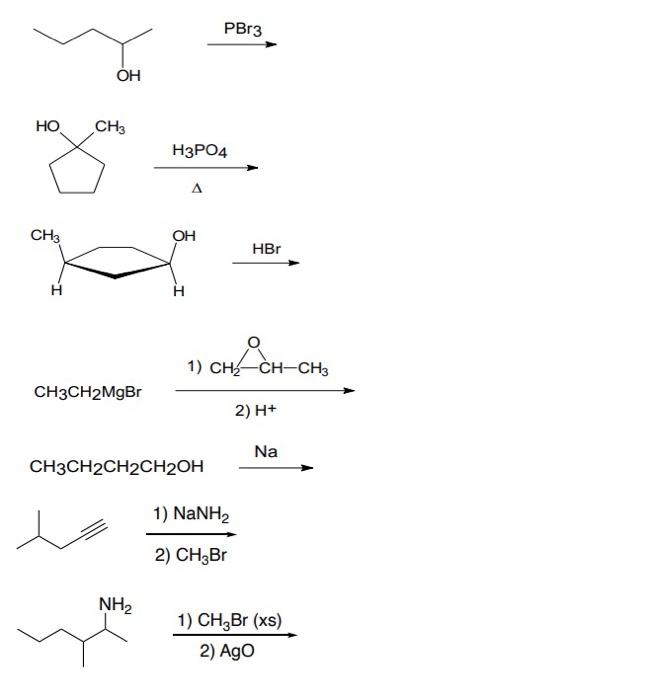 Solved Provide the necessary reactant, reagent/reaction | Chegg.com