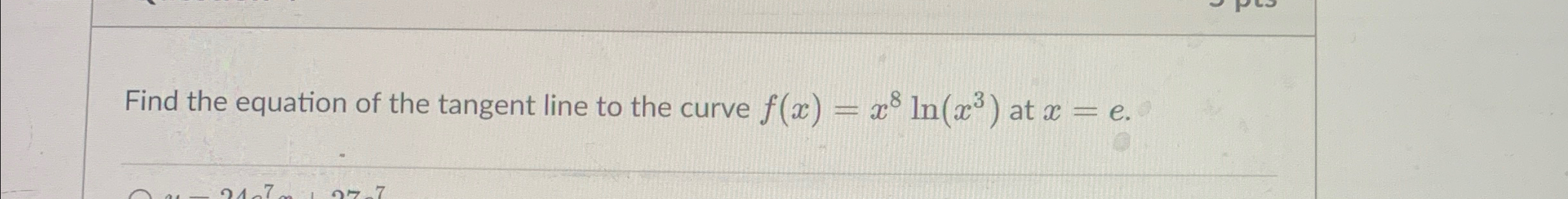 Solved Find the equation of the tangent line to the curve | Chegg.com
