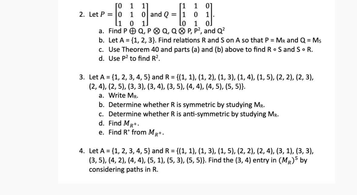 Solved Please Help Woth This Discret Math Question Its 1 6999