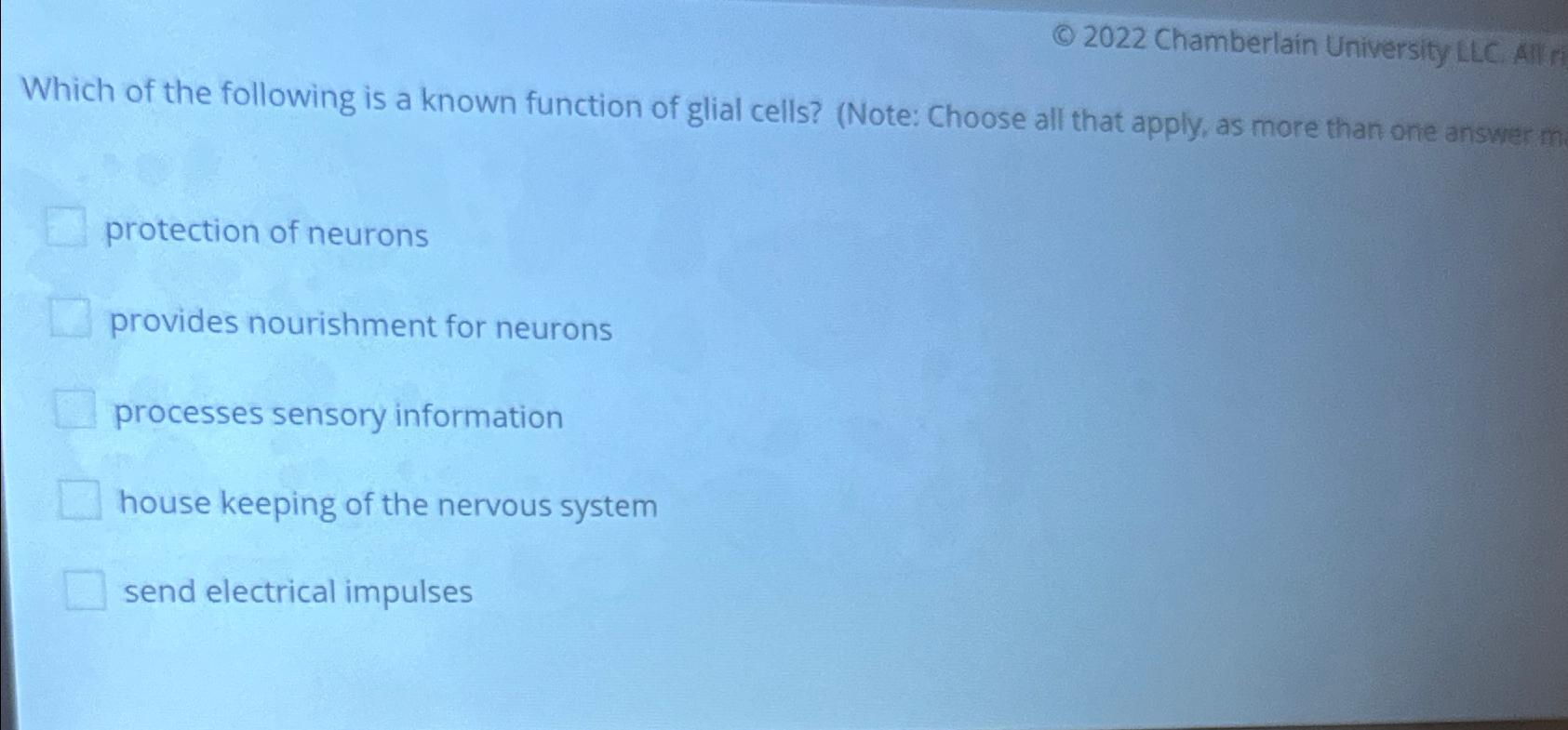 Solved (C) 2022 ﻿Chamberlain University LLC AfleWhich of the | Chegg.com