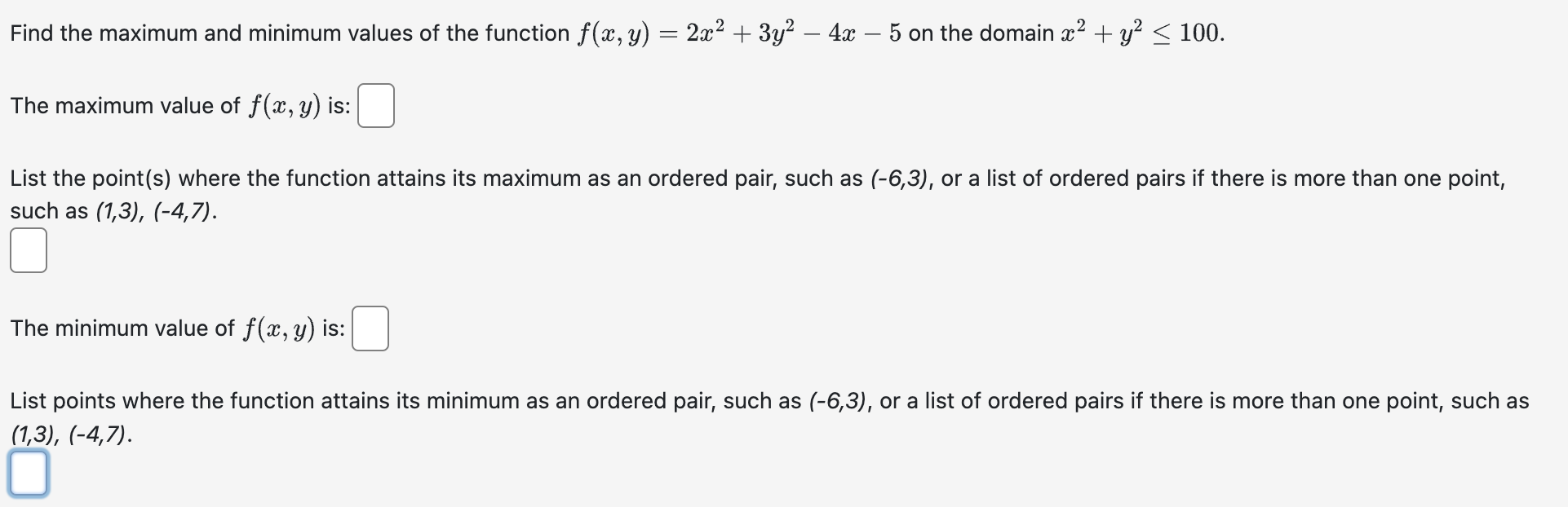Solved Find the maximum and minimum values of the function | Chegg.com