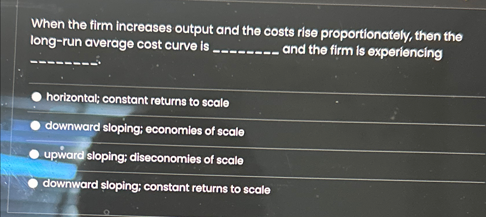 Solved When the firm increases output and the costs rise | Chegg.com