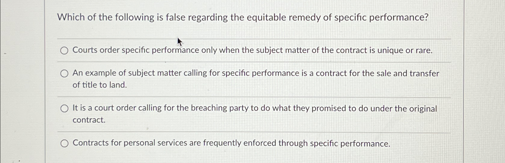Solved Which of the following is false regarding the | Chegg.com