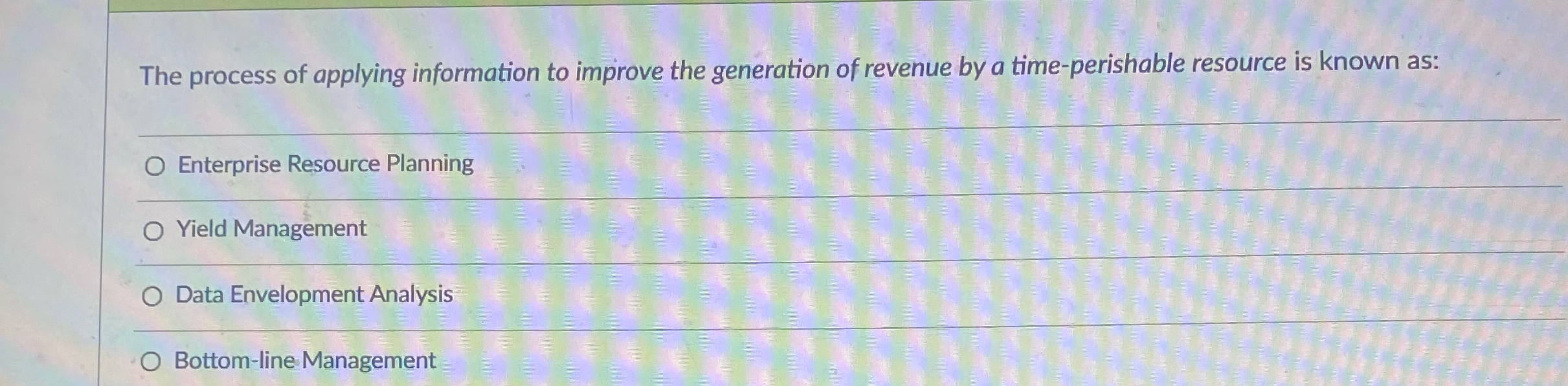 Solved The process of applying information to improve the | Chegg.com