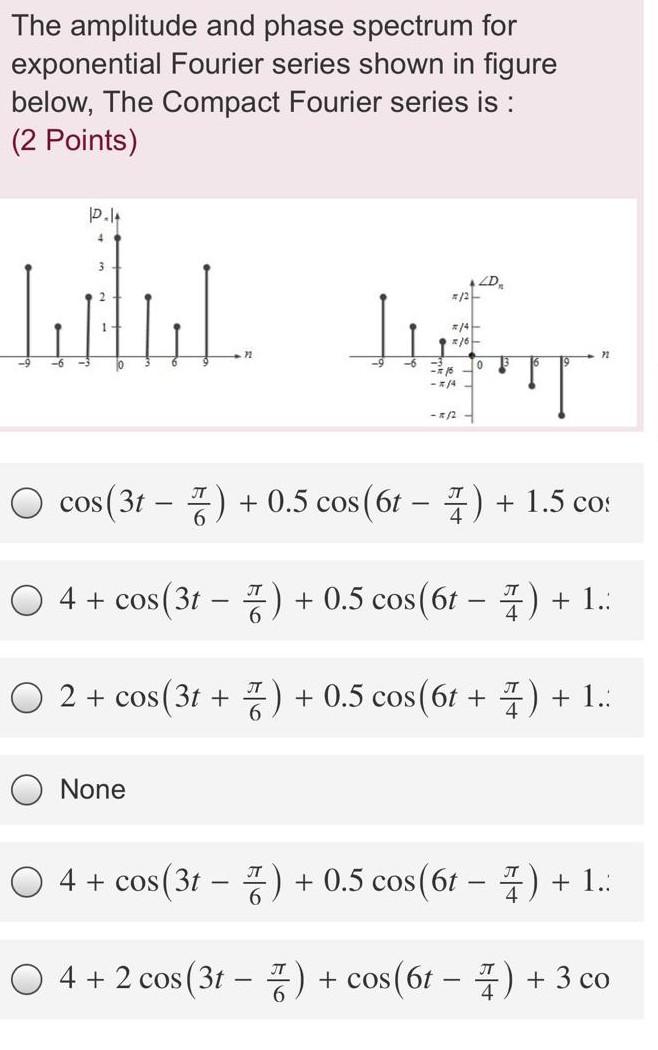 Solved The coefficient a0 of the continuous Fourier series | Chegg.com