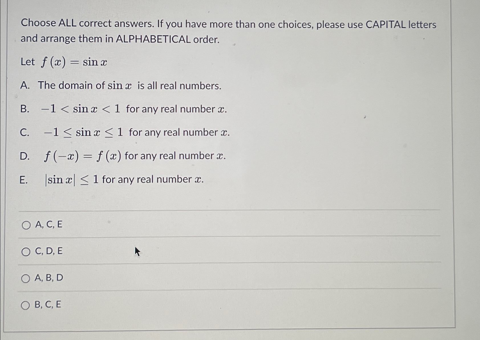 Solved Choose All Correct Answers If You Have More Than One