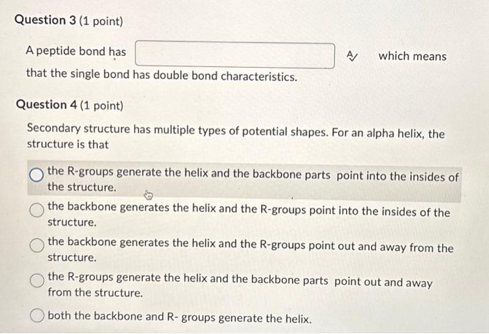Solved Secondary structure has multiple types of potential | Chegg.com
