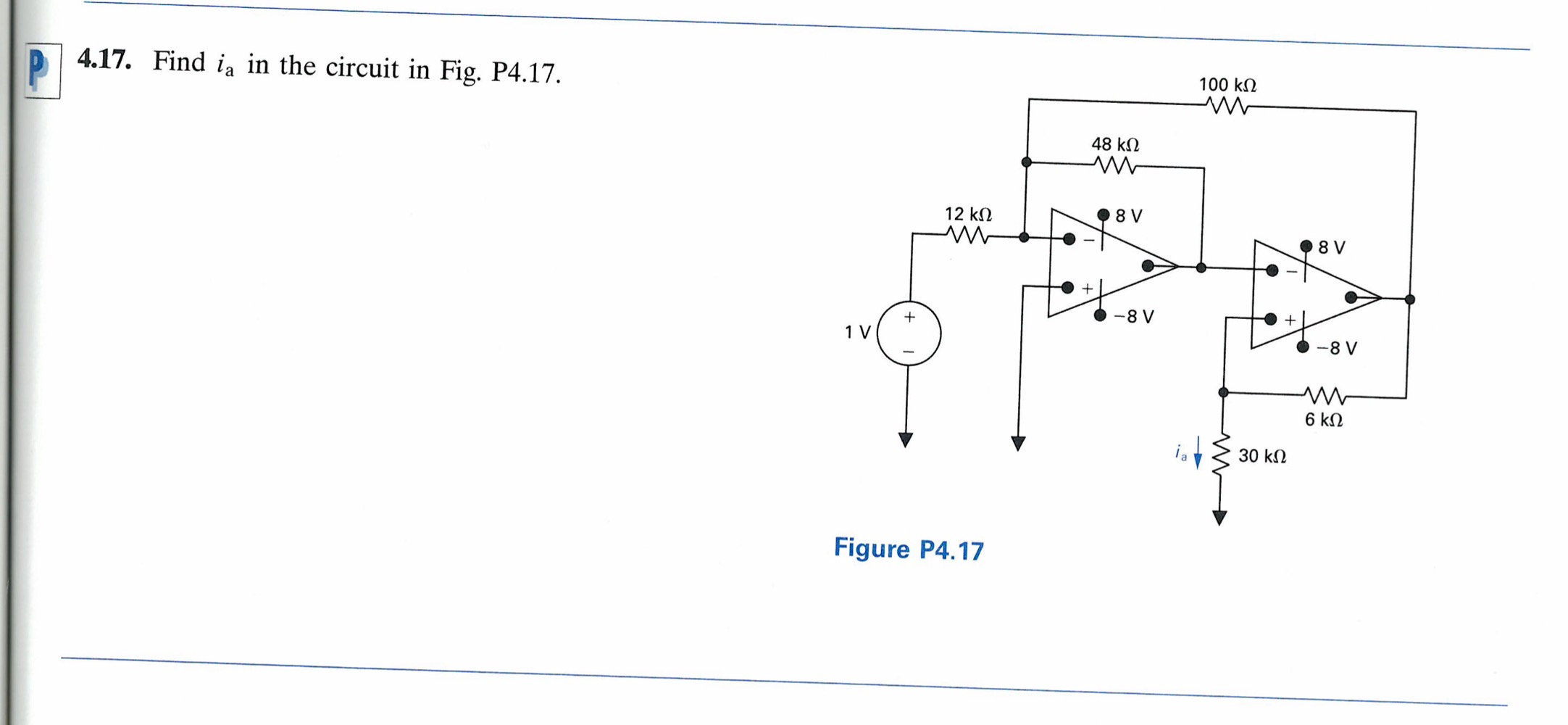 Solved P4.17. ﻿Find ia ﻿in the circuit in Fig. P4.17. | Chegg.com