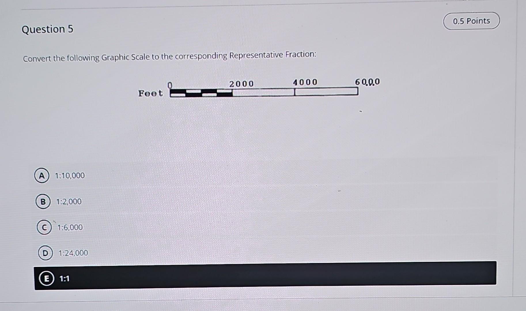 Convert the following Graphic Scale to the | Chegg.com