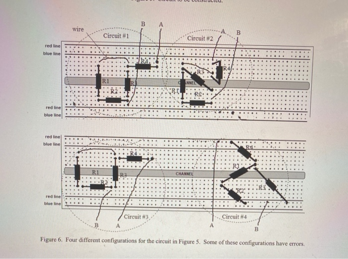 Solved B A wire Circuit #1 B Circuit #2 red line blue line | Chegg.com