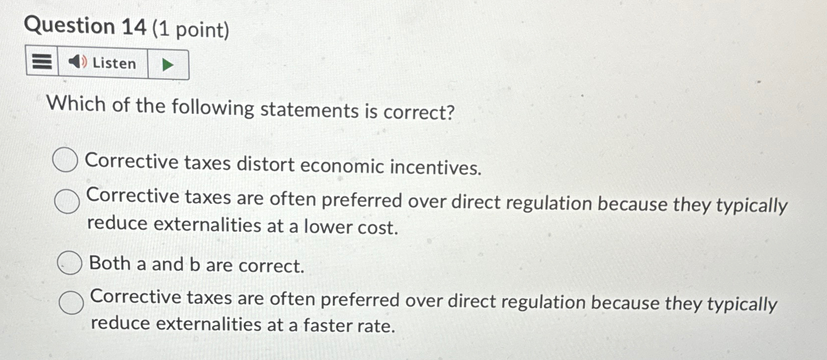 Solved Question 14 (1 ﻿point)ListenWhich of the following | Chegg.com