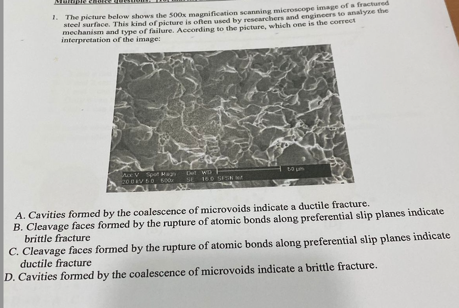 The picture below shows the 500x magnification | Chegg.com