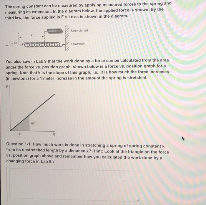 Solved The spring constant can be measured by applying | Chegg.com