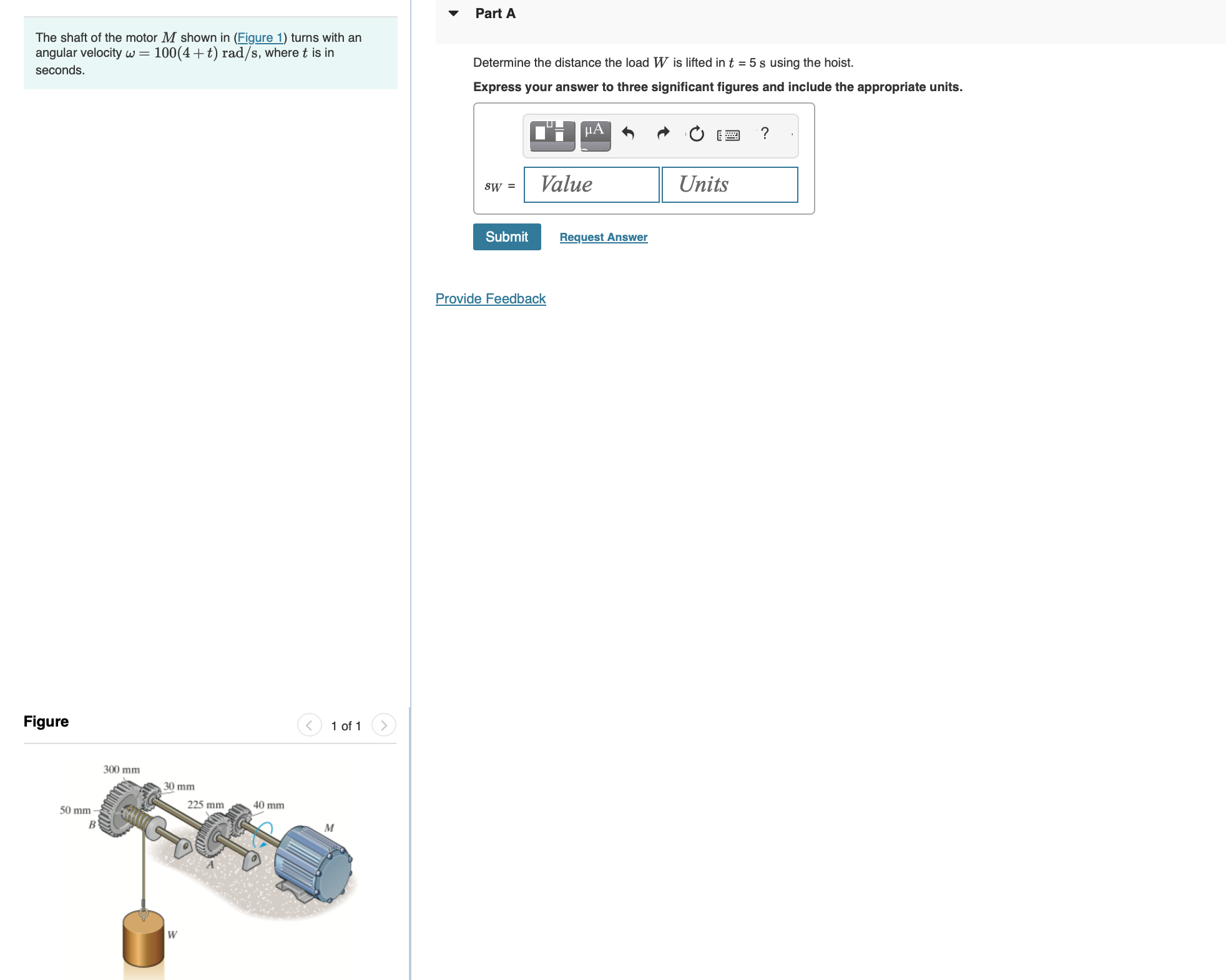 Solved Part AThe shaft of the motor M ﻿shown in (Figure 1) | Chegg.com