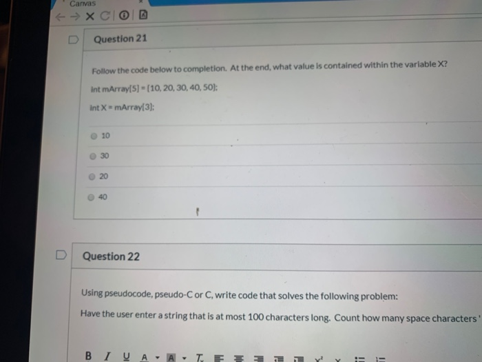 Solved Question 17 Follow the code below to completion. At | Chegg.com