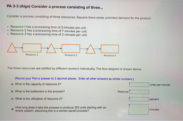 Solved PA 3-3 (Algo) Consider a process consisting of | Chegg.com