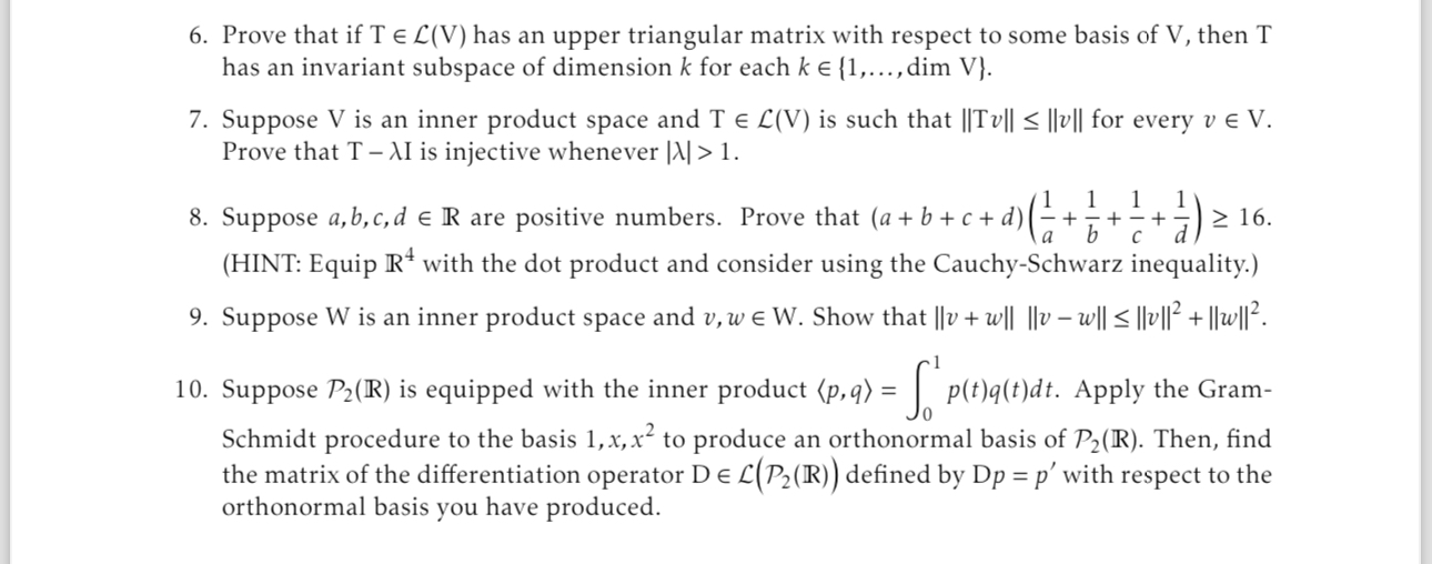 Solved Prove that if TinL(V) ﻿has an upper triangular matrix | Chegg.com