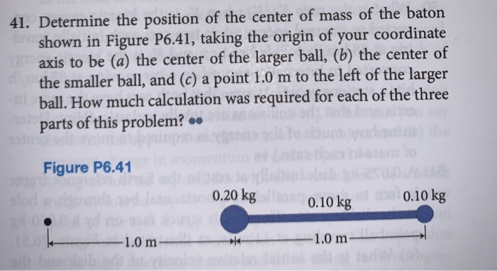 Solved 41. Determine the position of the center of mass of | Chegg.com