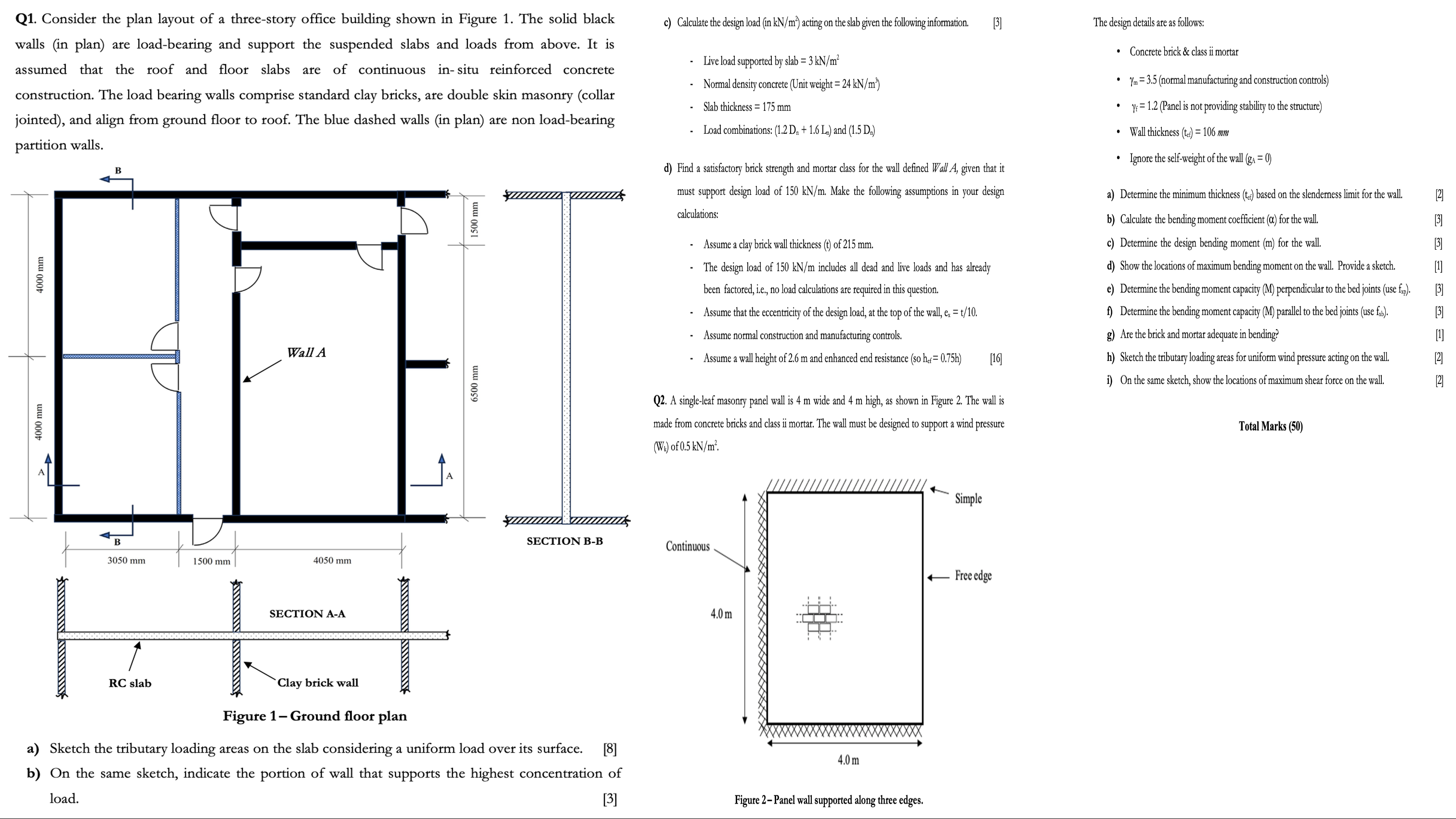 Solved Q1. ﻿Consider the plan layout of a three-story office | Chegg.com