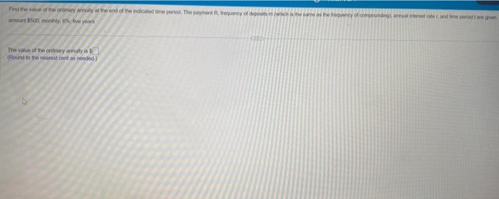 Solved The vilue of the crdeviry arinity ss (Round to the | Chegg.com